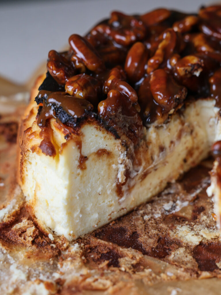 Pecan Pie Basque Cheesecake - Wright Family Table